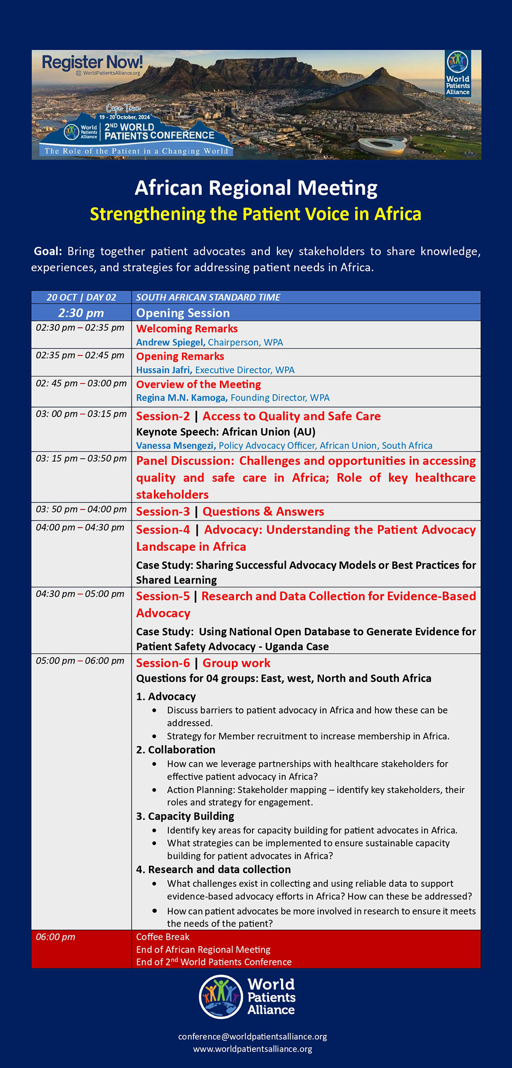 Conference Program - World Patients Alliance